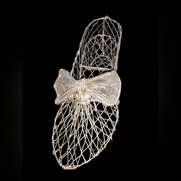Accents | Brass Victorian Wire Form High Heel With Bow | Poshmark